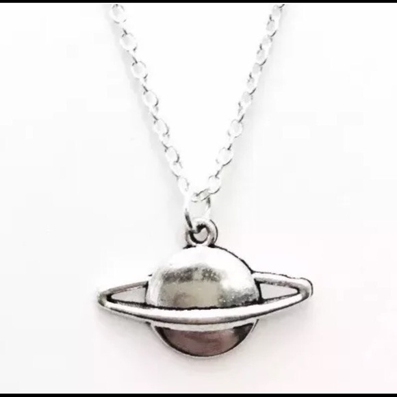Handmade | Jewelry | Silver Saturn Planet Necklace 8 Sterling Chain ...